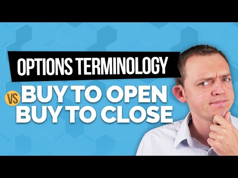 Buy to Open and Buy to Close Options Terminology EXPLAINED!