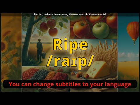 Ripe meaning with 5 examples