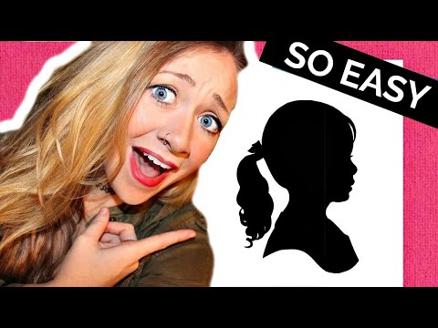 DIY EASY SILHOUETTE ARTWORK | How to Draw Silhouette The EASY WAY! Laci Jane
