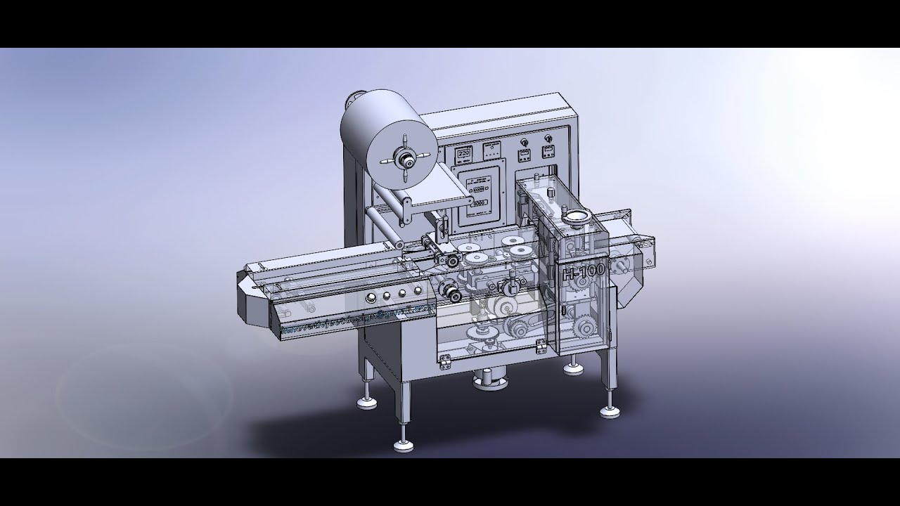 Mechanical flow packaging machine-industrial 3D model : machine-world.net P261