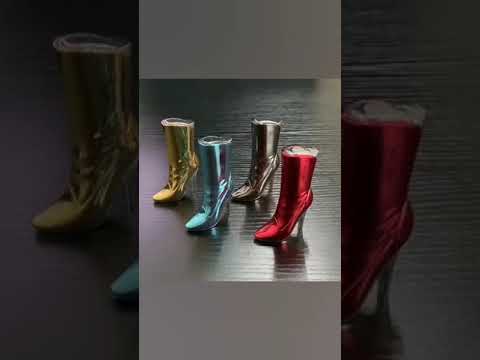 Creative Fashion Lady High Boots/Shoes Lighter, Flame Refillable Butane Gas Lighter For Women