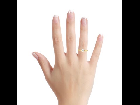 Годежен пръстен от жълто злато с диамант 0.50ct H/VVS1 IGI – K630B | Kirkorian Diamonds