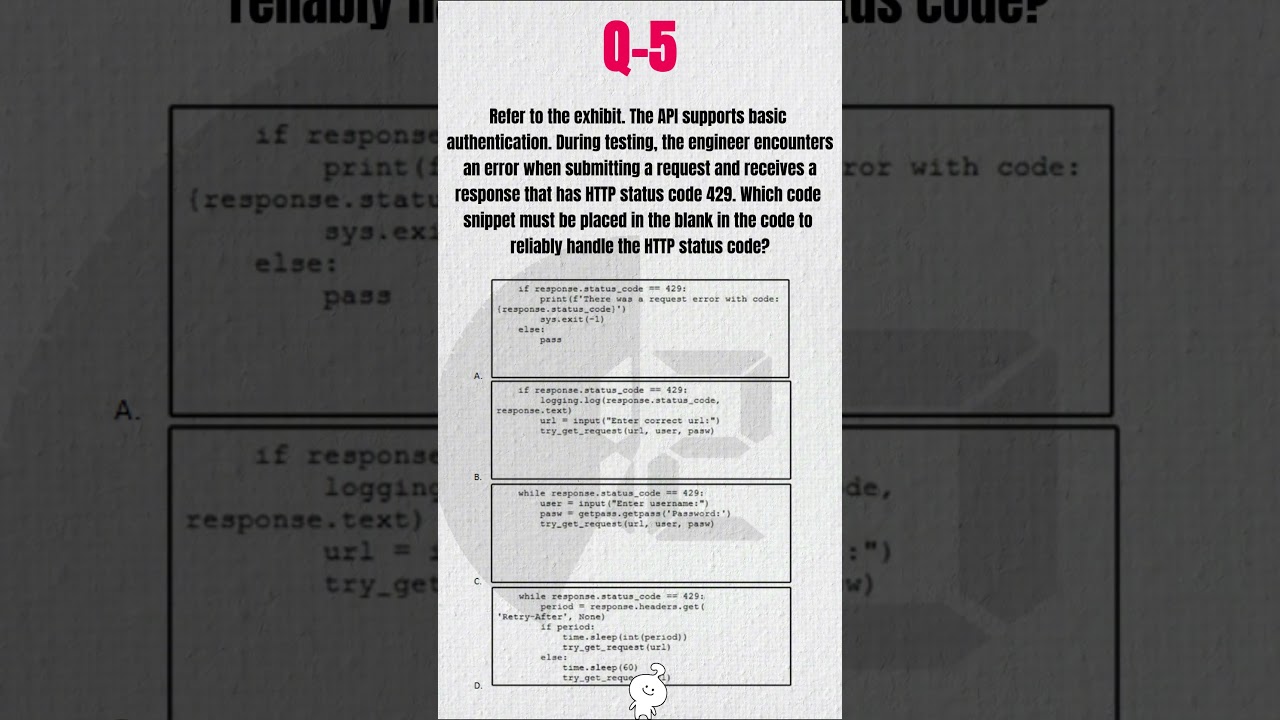 DevNet Professional Core (DEVCOR 350-901): Handle HTTP 429 Errors in Python