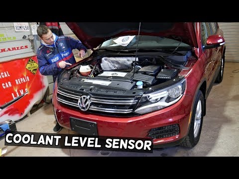 VW TIGUAN COOLANT LEVEL SENSOR LOCATION. COOLANT LEVEL LOW, ADD COOLANT NOT READING RIGHT