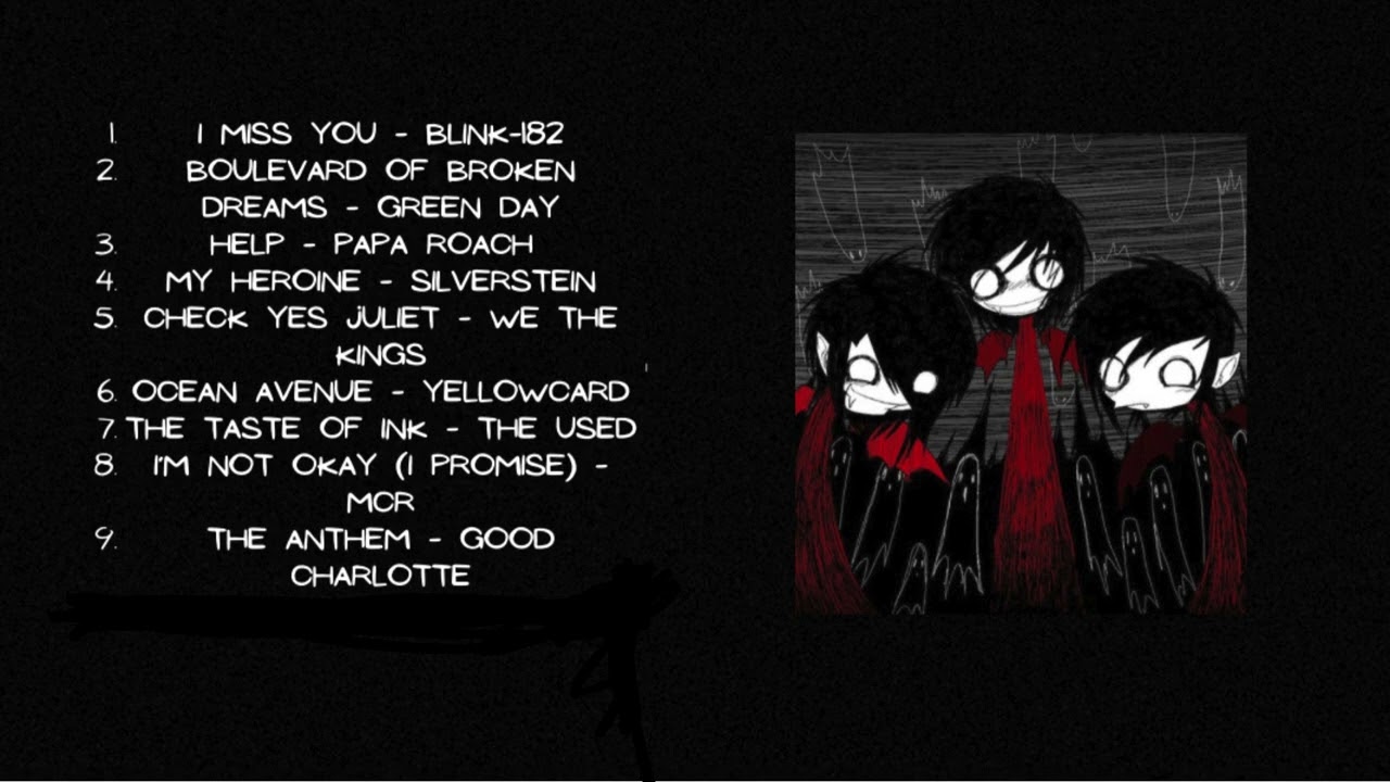 Pov: you can’t grow out of your emo phase (an emo playlist) 🖤