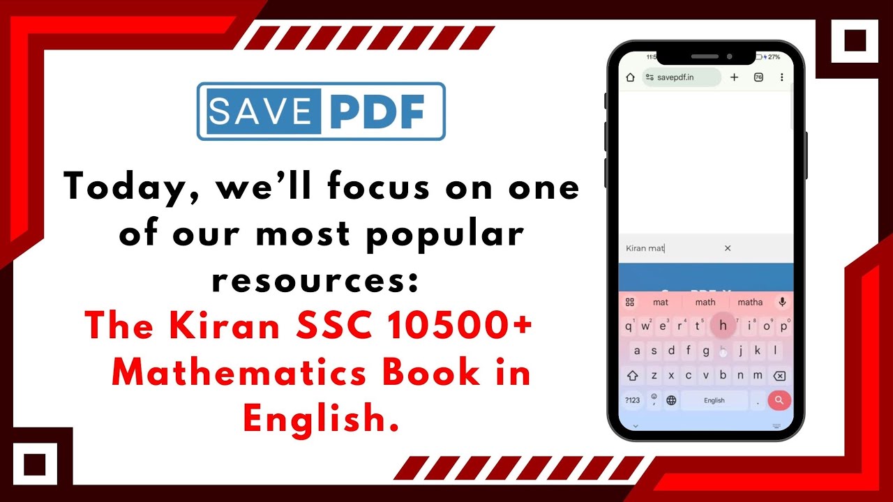 📥 Download the Kiran SSC 10500+ Math Book PDF | SAVE PDF