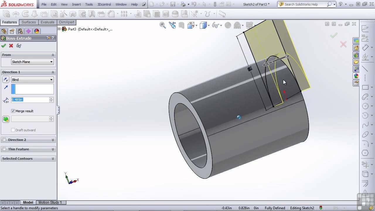 SolidWorks 2013 Tutorial | Mirror And Feature Order