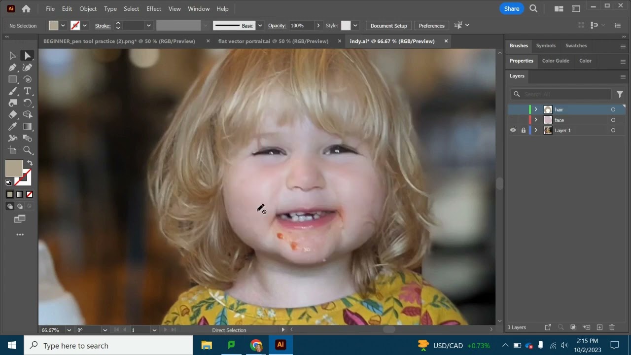 Part 1 - Creating a Flat Vector Portrait in Illustrator