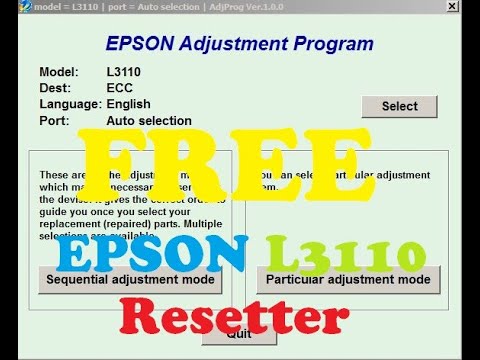 Epson L3110 Resetter [FREE]