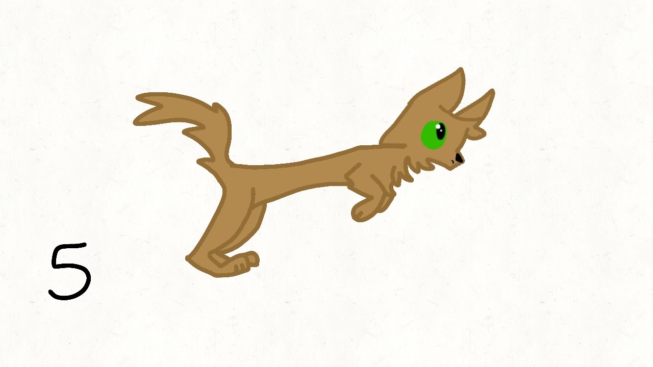 Cat run cycle flipaclip (8 fps, tutorial )