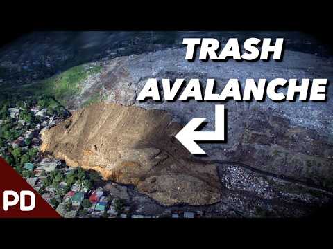 Avalanche of Trash Buries Houses and Illegal Slums Then Catches on Fire | Plainly Difficult