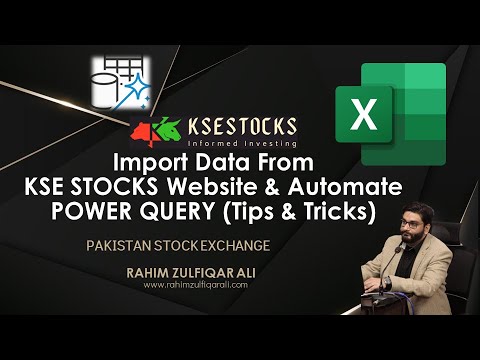 Import Data "Market Summary" from KSE STOCKS Website & Automate in Microsoft #Excel | Power Query