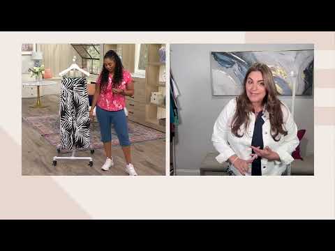 Denim & Co. Beach Jersey Full Length Wide Leg Pant with Slits on QVC