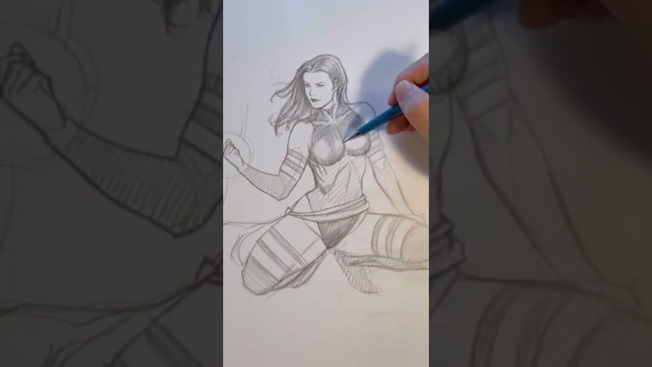 How to Draw X-Men’s Psylocke #frankchoartist #marvel #xmen #psylocke #drawing #howtodraw #sketch