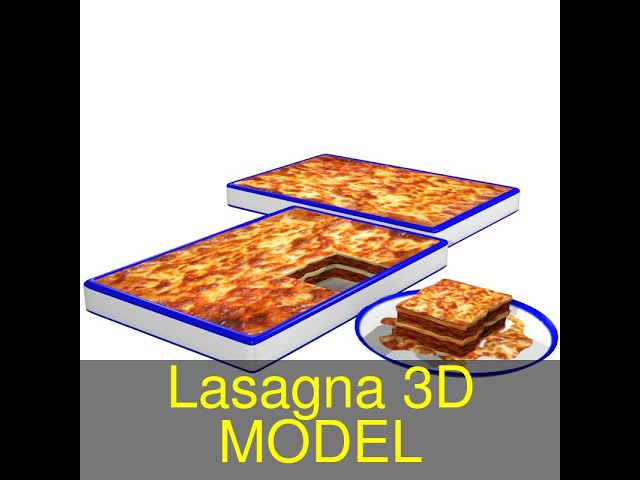 Lasagna 3D Model - FlatPyramid
