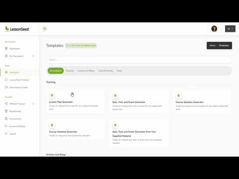 LessonSeed.com: Lesson Plan Generator Tutorial