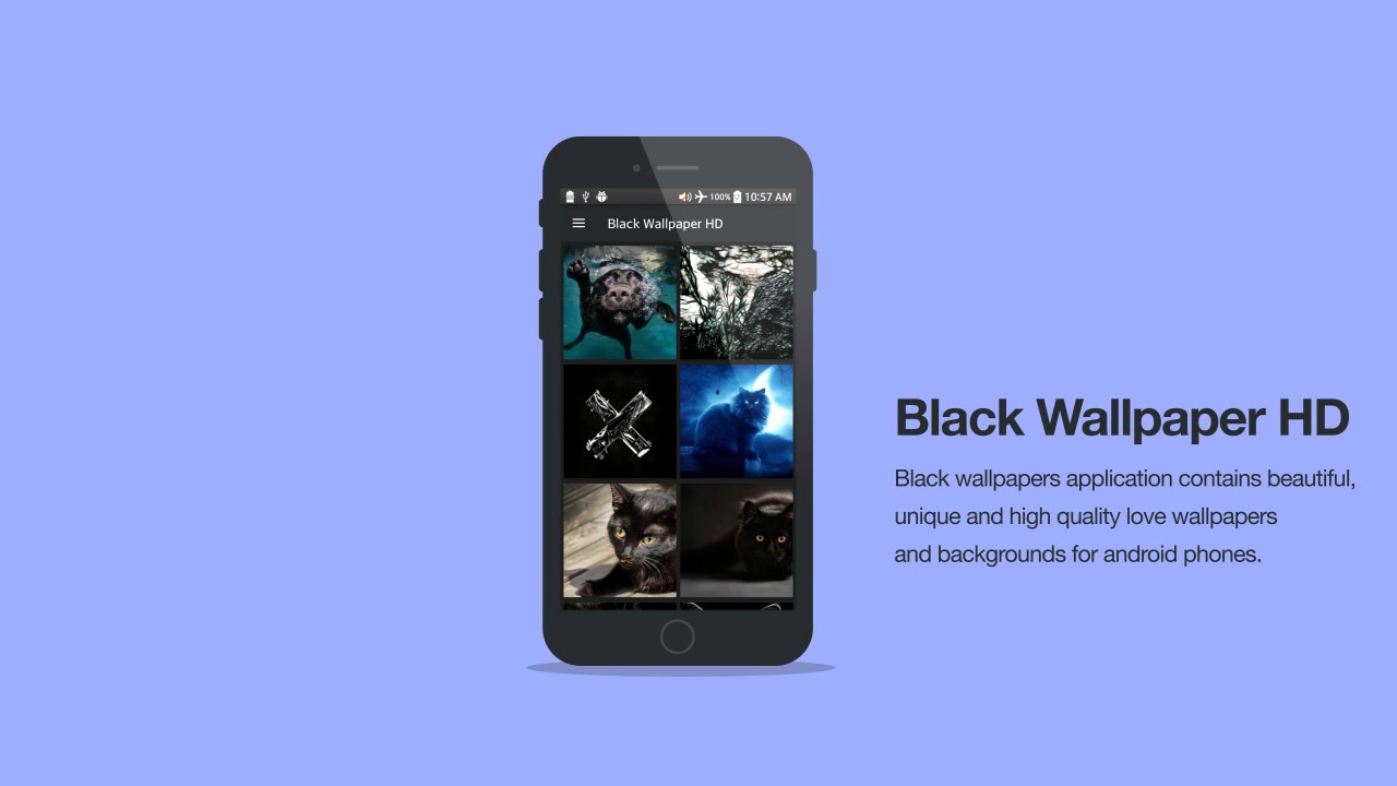 Black Wallpapers HD backgrounds Android App