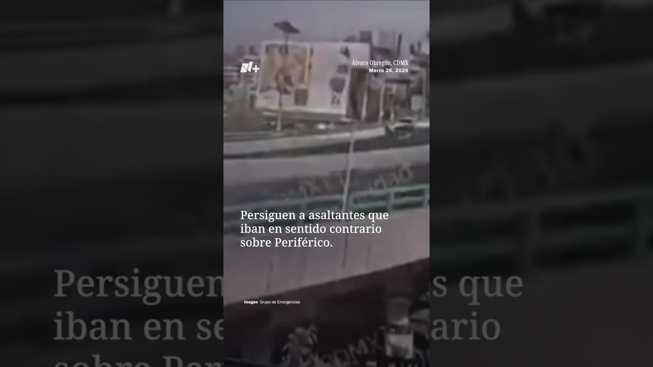 Policías persiguen a asaltantes después de robar camioneta de valores