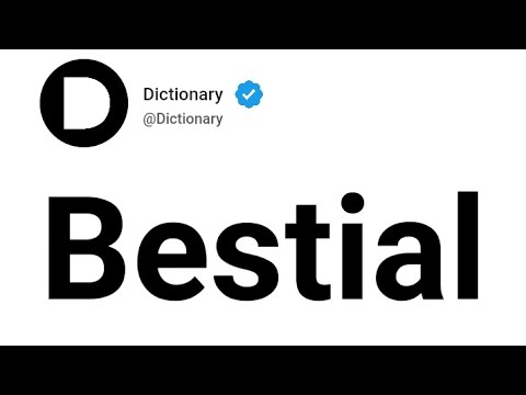 Bestial Meaning In English