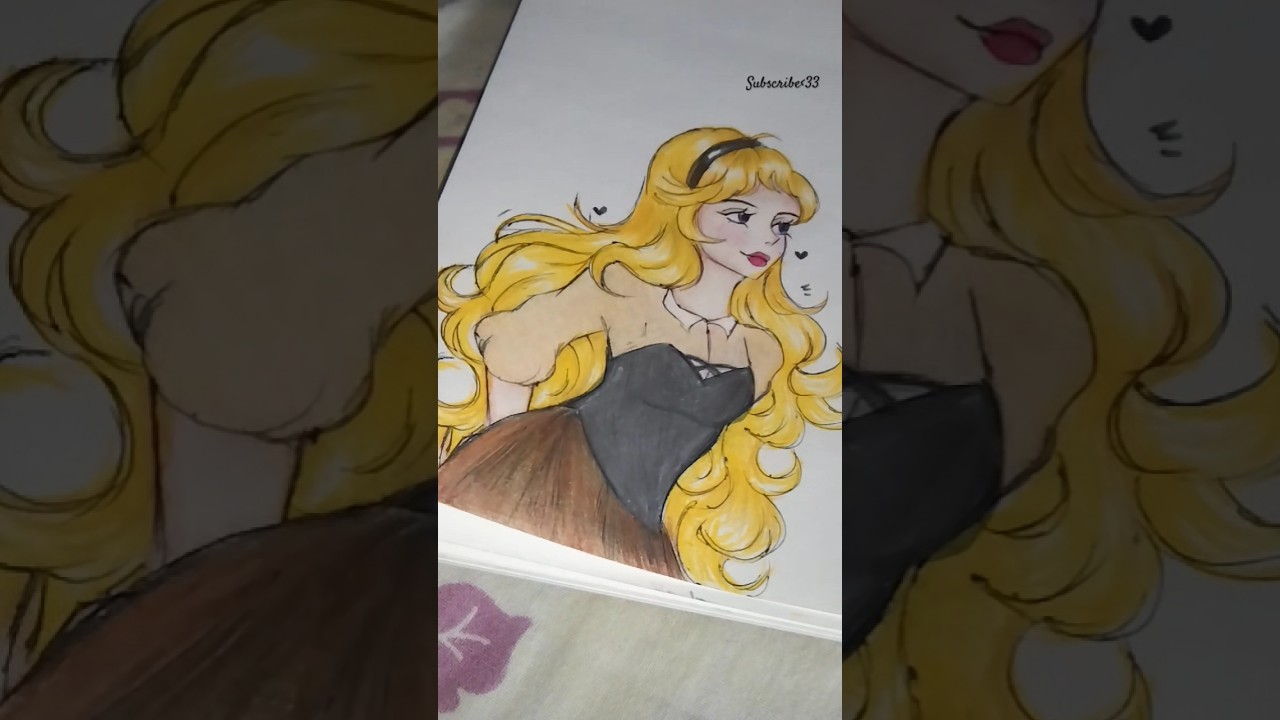 Princess Aurora!✨#sketchwithme #drawingstyles #sketch #artstyle #princessaurora #disneyprincess #fyp