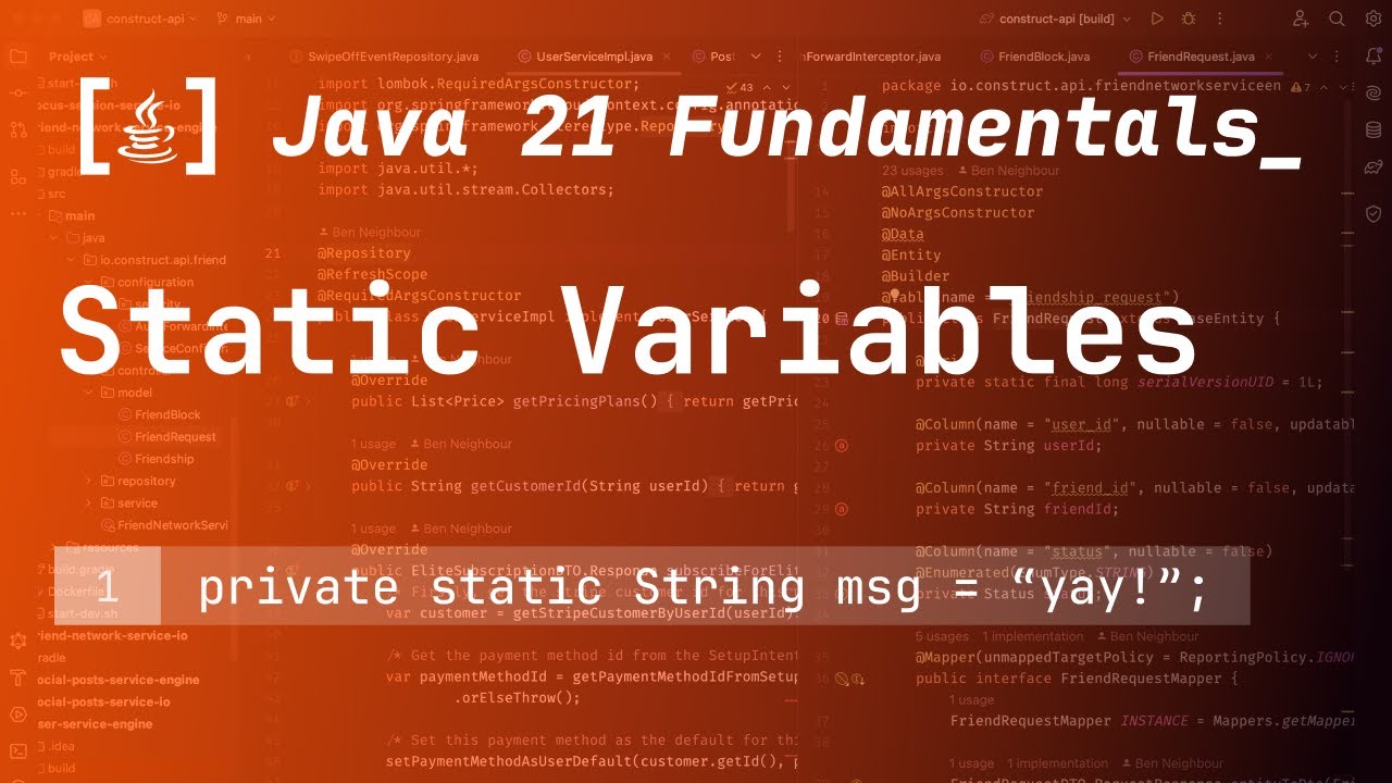 26. Static Variables in Java