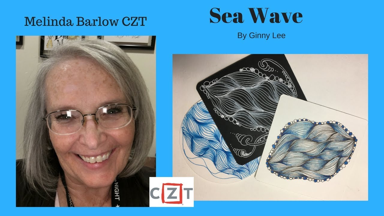 Tangle  Art Lesson #308 Sea Wave Tangle Pattern