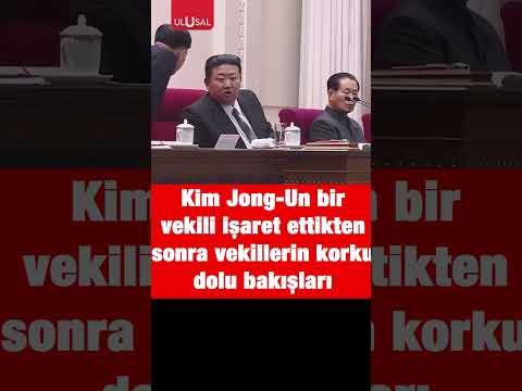 Kuzey Kore lideri Kim Jong - Un'un işareti sonrası vekiller panikledi #shorts #kimjongun #keşfet