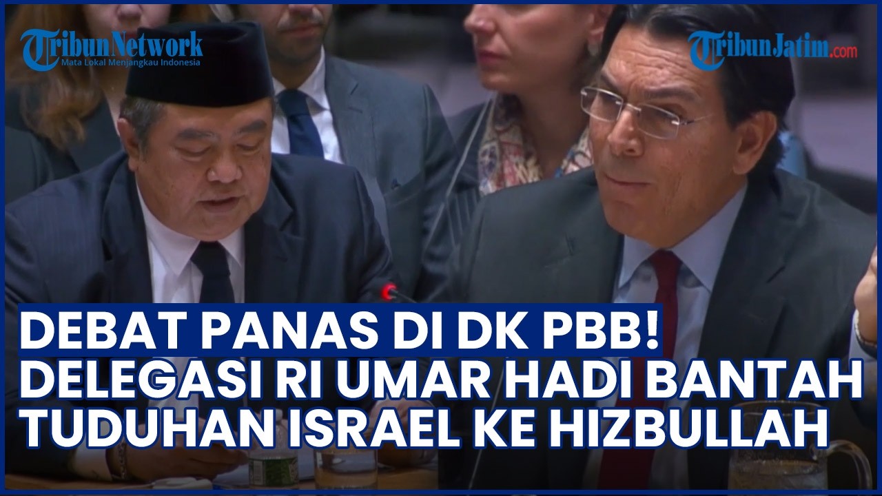 PANAS DI DK PBB! Delegasi RI Umar Hadi Debat dengan Wakil Israel ...