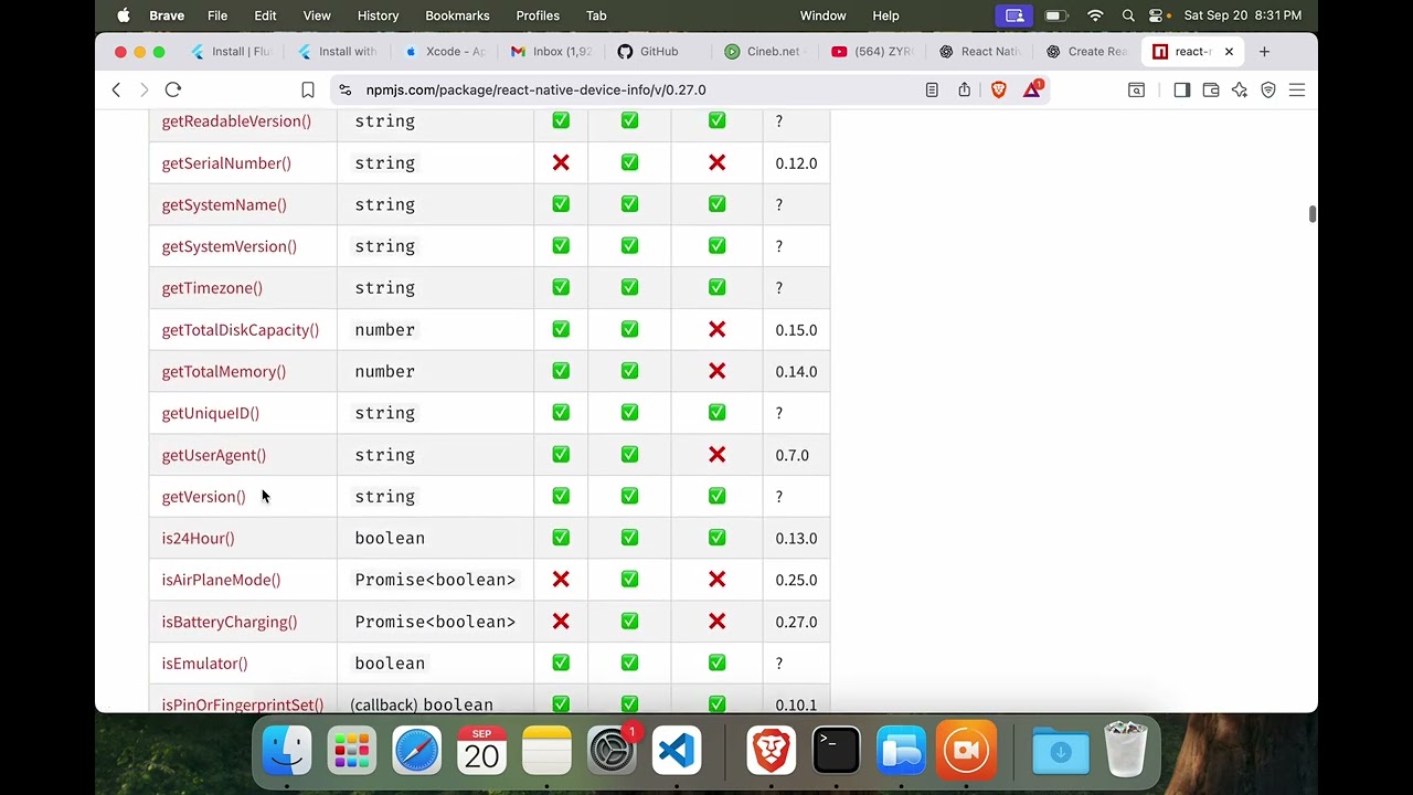 Get Device Info with React Native