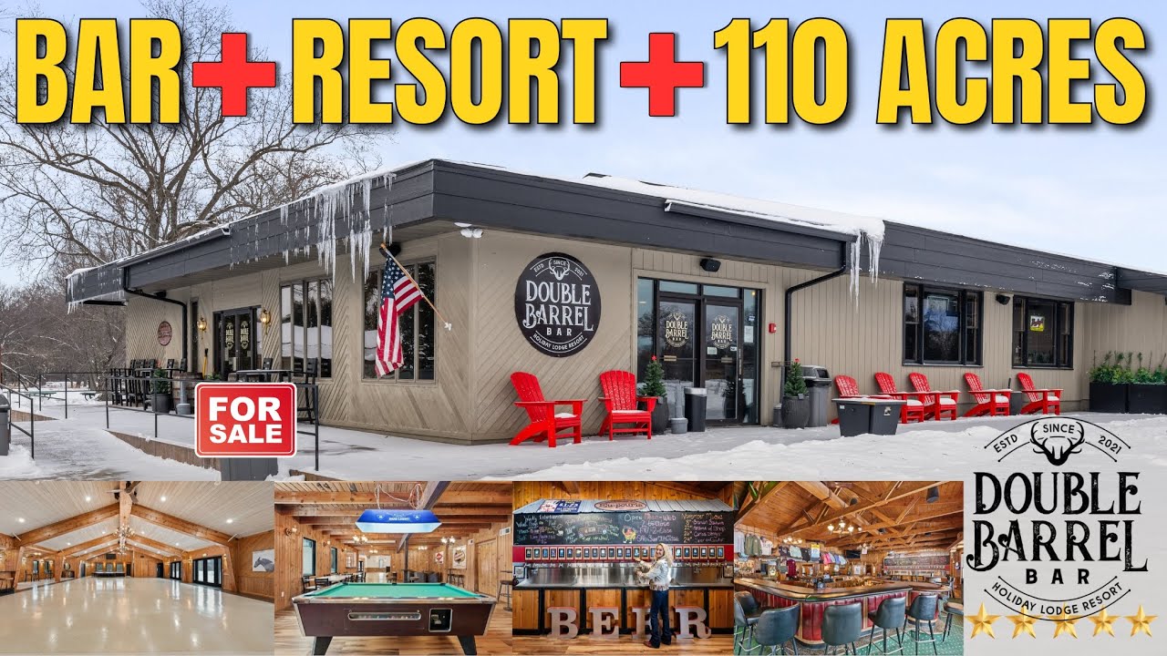 Double Barrel Bar & Holiday Lodge Resort for Sale | Event Venue, Lodging & 110± Acres | Tomah, WI