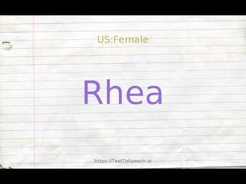 How to pronounce rhea