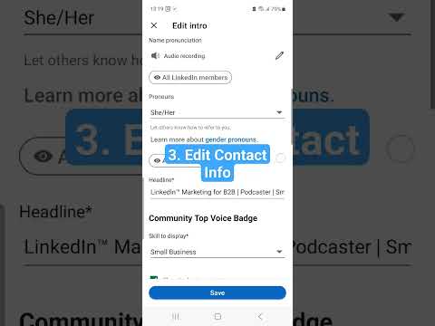 LinkedIn: update your email on mobile