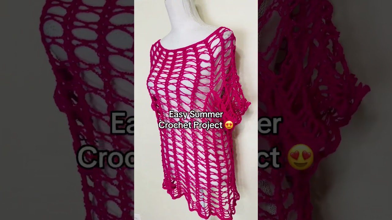 Easy Summer Crochet Beach Cover Up | Beginner-Friendly Swimsuit Cover Pattern