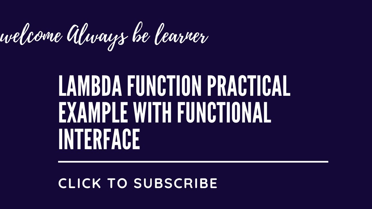 Lambda Function 4 Practical