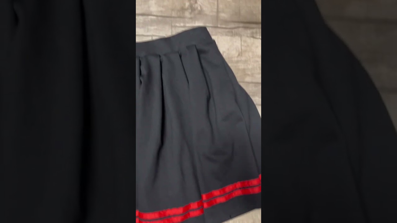👀 Wild Fable Pleated Mini Tennis Skirt Women's XL Black/Red School Girl Pull On Skirt