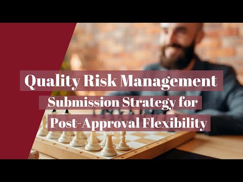 Quality Risk Management: Submission Strategy for Post-Approval Flexibility