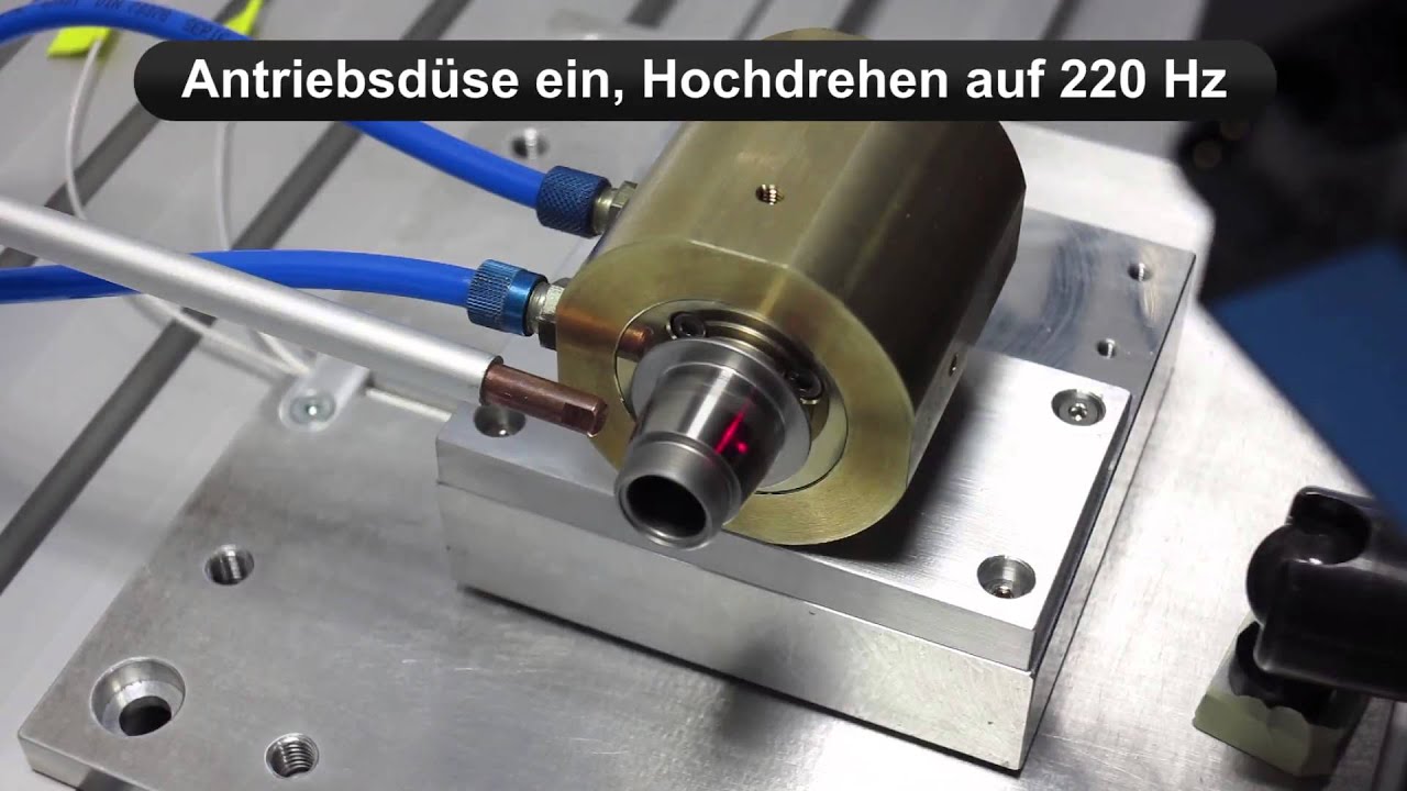 Levicron GmbH: Gas bearing system from Levicron for high-speed rotor balancing (at PMB)