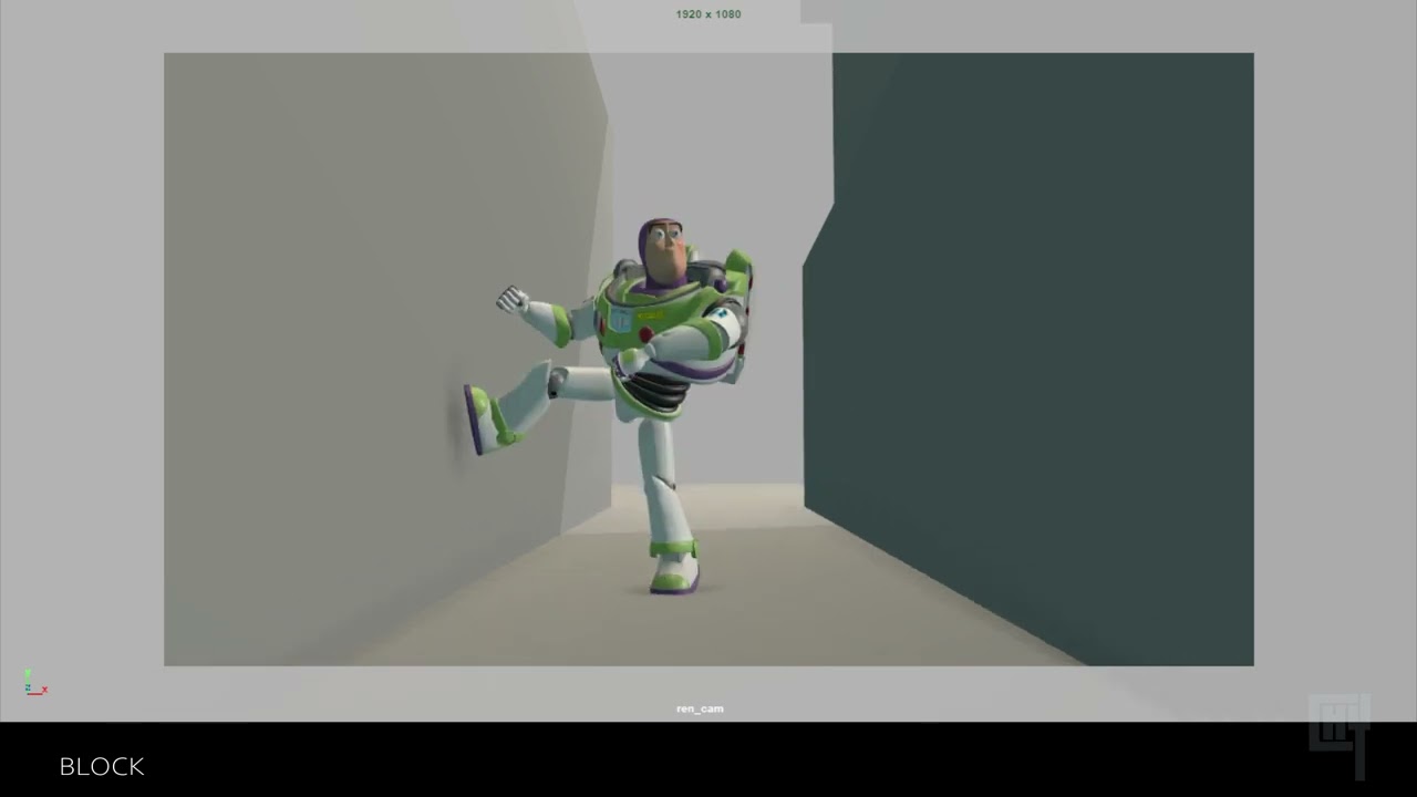 Animation Practice - Parkour with Buzz w/ Blocking