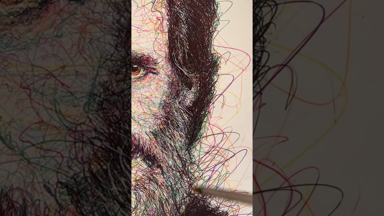 Jim Carrey scribble #drawing #scribbleart