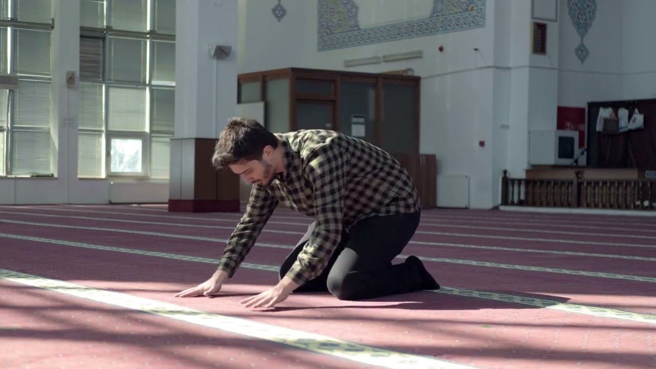 Muslim Youth Praying In Mosque  | Free Stock Video | Free Render Footage