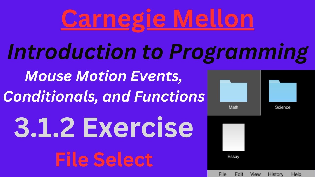 CM Intro to Programming  Unit 3 Lesson 1 Exercise: File Select