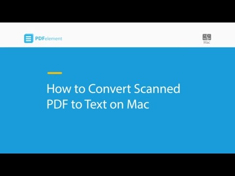How to Convert Scanned PDF to Text on Mac (compatible with macOS 10.14 Mojave)