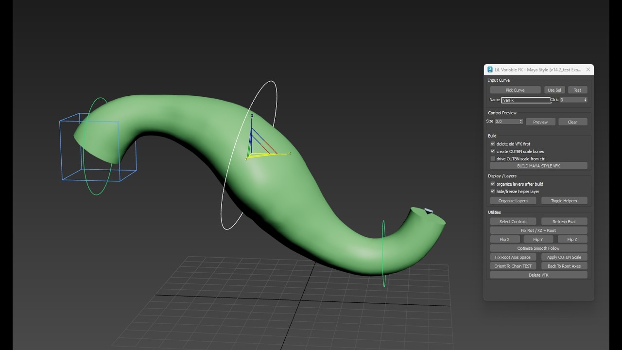 [3ds Max ] Variable FK  R&D | MaxScript Rigging Automation