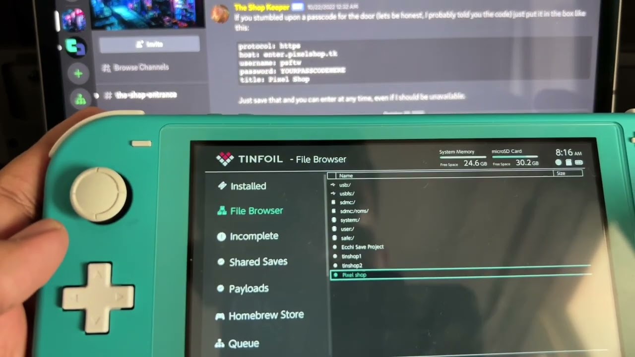 Pixel shop tinfoil Nintendo Switch setup eng subtitle