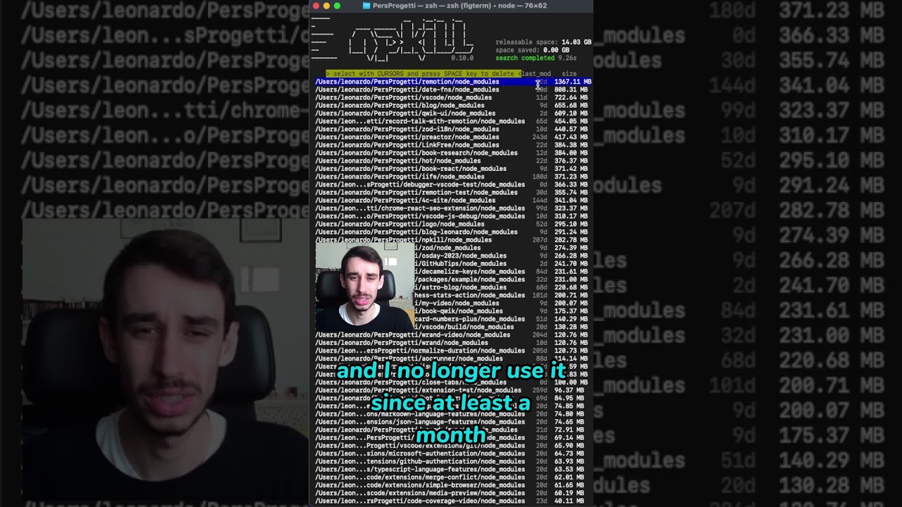 ♻️ Free up some space with npkill - delete node_modules of unused projects!