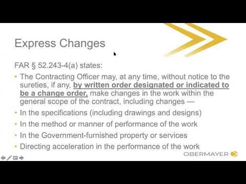 The FAR Changes Clause: What it Is, When it Applies, and Why It Matters