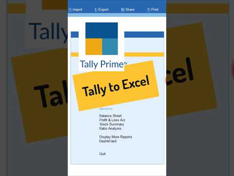 📤 How to Export from Tally to Excel in Seconds! ⚡
