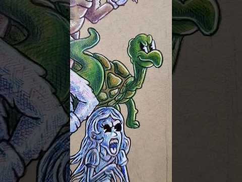 Beast of Busco - Drawing Cryptids as Vintage Cartoons #shorts #Cryptids #art #drawing #beastofbusco