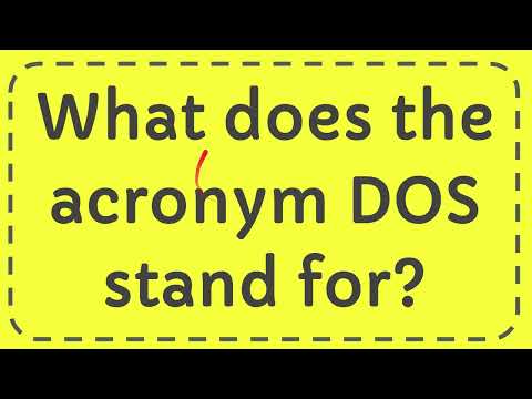 What does the acronym DOS stand for?