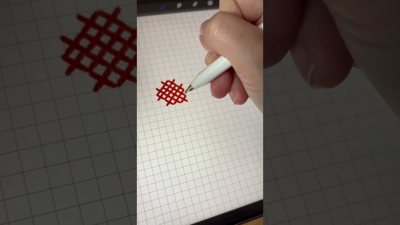 Did some cross-stitch designs today using Procreate.